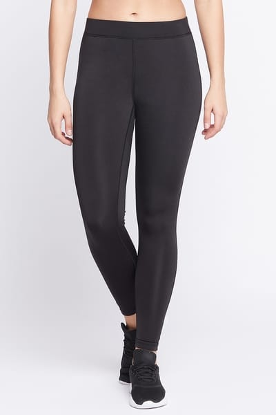 Buy Snug Fit High Waist Active Tights in Black Online - Clovia