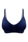 Buy Non-Padded Non-Wired Full Figure T-shirt Bra in Navy - Cotton ...