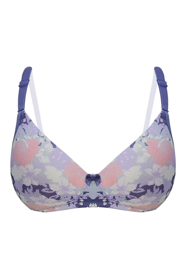 Buy Padded Non-Wired Full Cup Floral Print Multiway T-shirt Bra in ...