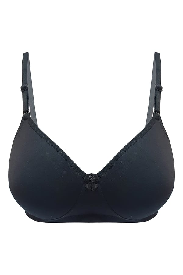 Buy Padded Non-Wired Full Coverage Multiway T-Shirt Bra In Black Online ...