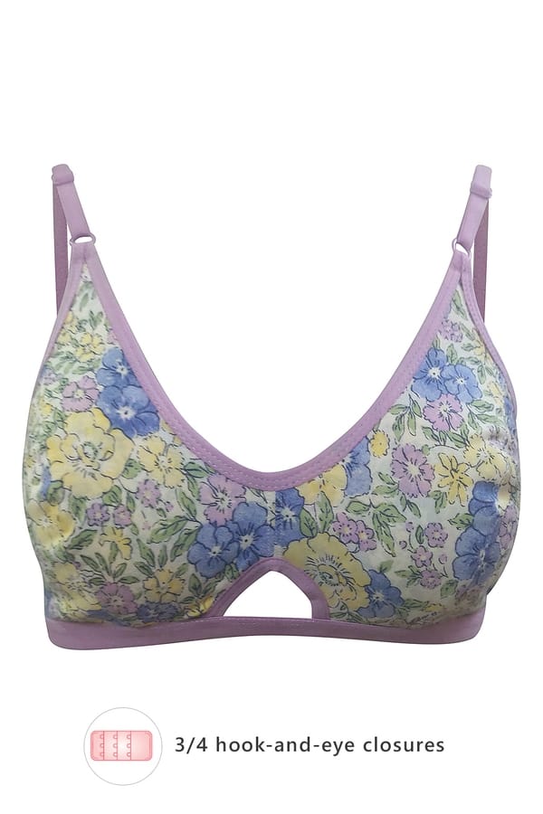 Buy Non-Padded Non-Wired Floral Print Bra - Cotton Rich Online India ...