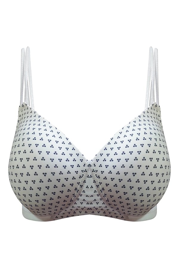 Buy Padded Non-Wired Full Coverage Printed T-shirt Bra Online India ...