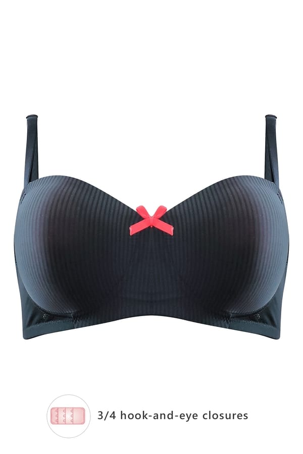Buy Padded Non-Wired Full Coverage Strapless Bra in Black with ...