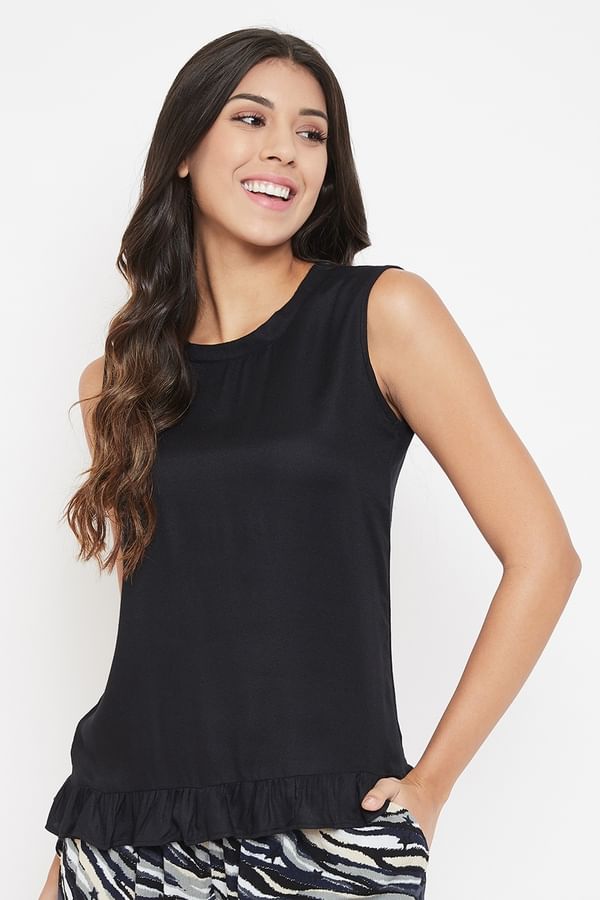 Buy Chic Basic Tank Top in Black - Crepe Online India, Best Prices, COD ...