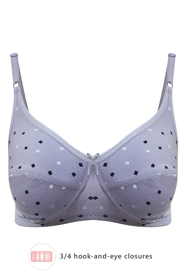 Buy Non-Padded Non-Wired Full Coverage Printed Bra - Cotton Online ...