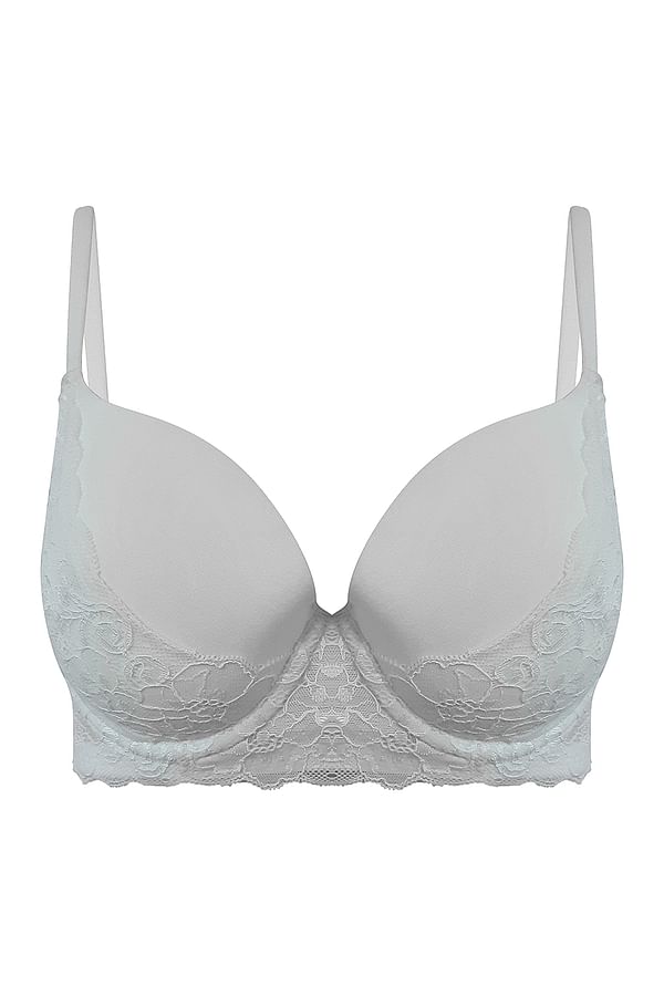Buy Cotton Padded Underwired Full Cup Bra With Lace Online India Best Prices Cod Clovia