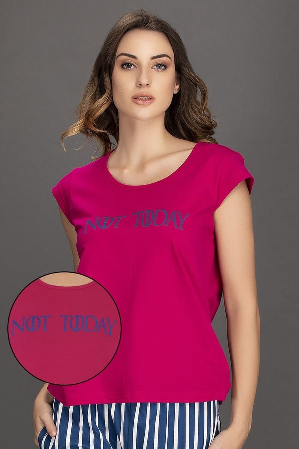 Buy Cotton Rich Text Print Top In Pink Online India, Best Prices, COD ...