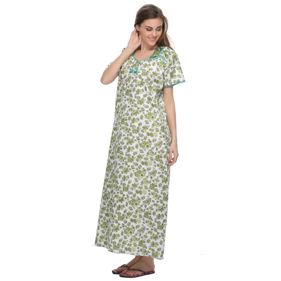 Buy Floral Printed Soft Long Nighty Online India, Best Prices, COD ...