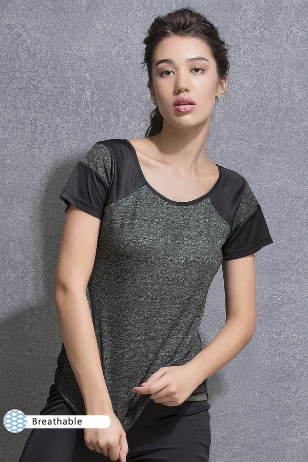 Buy Green Printed Gym/Sports Activewear Top Online India, Best Prices ...