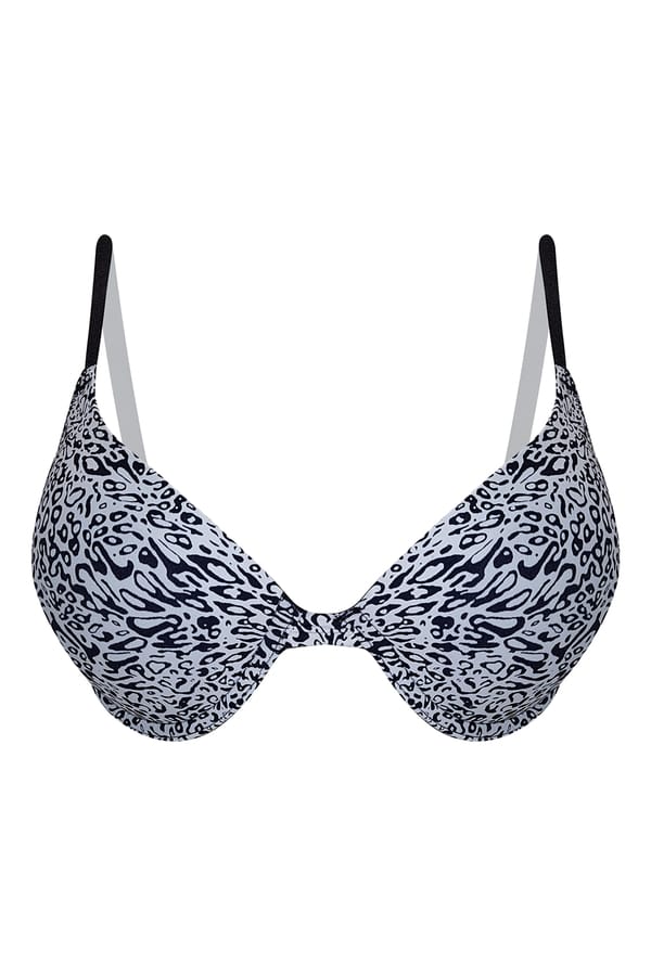 Buy Level 2 Push-Up Padded Underwired Demi Cup Animal Print Bra in ...