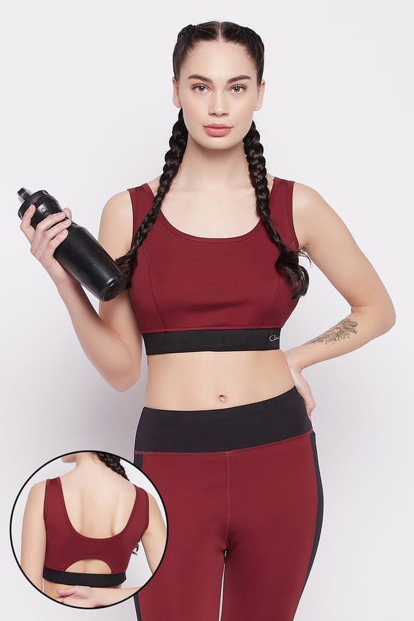 Impact Padded Sports Bra With Mesh PanelsLadies Jogging Bra Imported ...