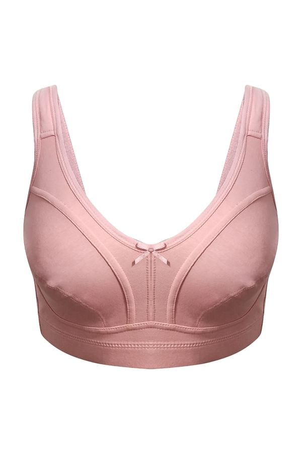 Buy Non-Padded Non-Wired Full Cup Full-Figure Bra in Light Pink ...