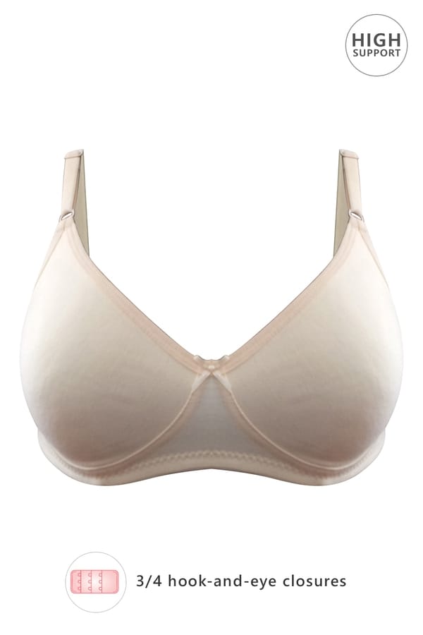 Buy Non-Padded Non-Wired High Support Full Figure Bra- Cotton Online ...