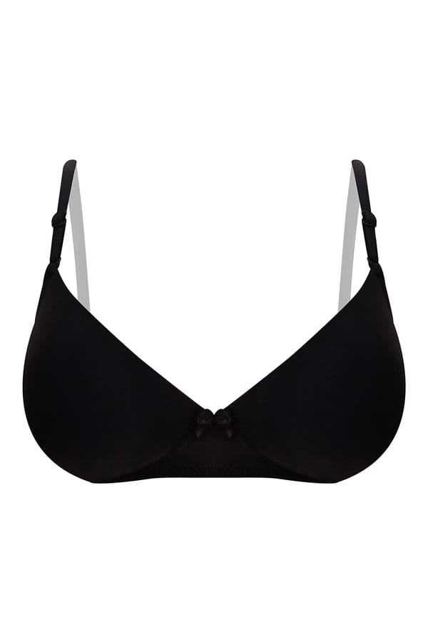 Buy Padded Non-Wired Demi Cup Multiway T-shirt Bra in Black Online ...