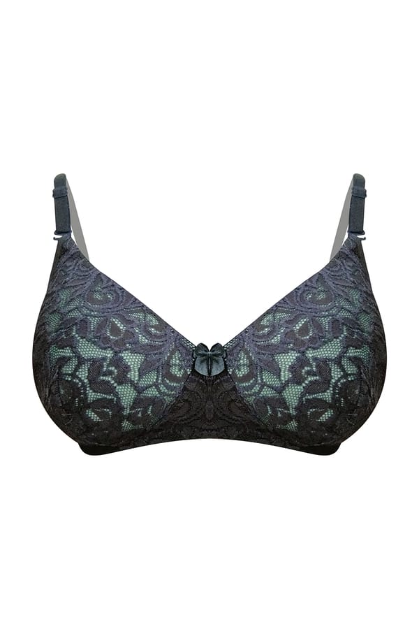 Buy Padded Non-Wired Full Cup Multiway Bra in Dark Grey - Lace Online ...