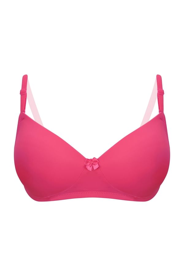 Buy Padded Non-Wired Full Cup Multiway T-shirt Bra in Rose Pink Online ...