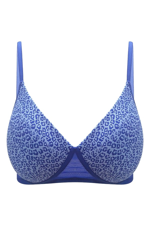 Buy Padded Non-Wired Printed T-Shirt Bra In Blue Online India, Best ...