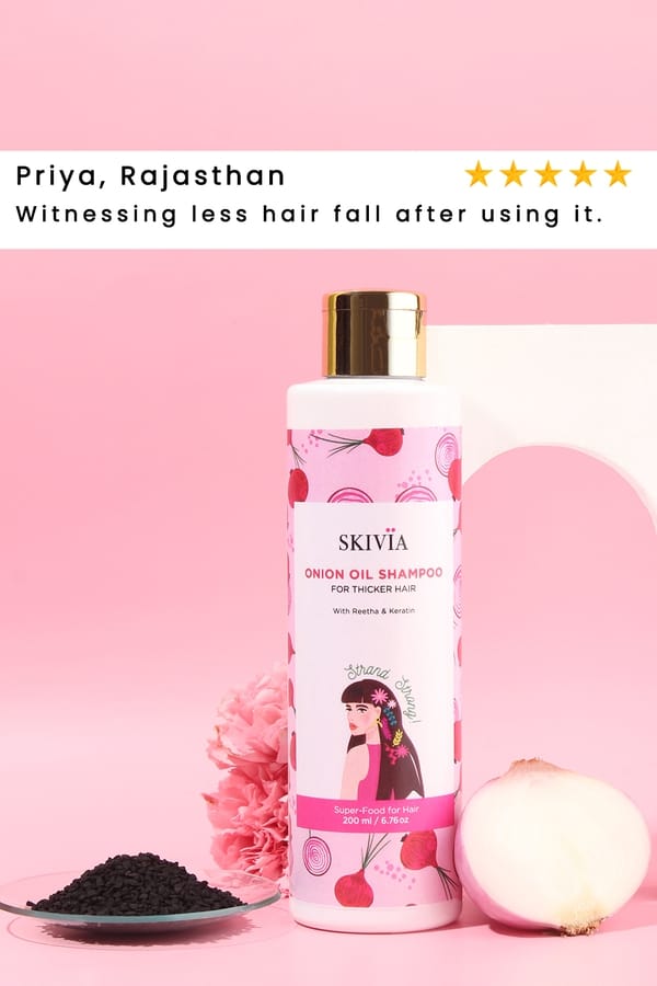 Buy Skivia Onion Oil Shampoo With Reetha & Keratin - 200 ml Online ...