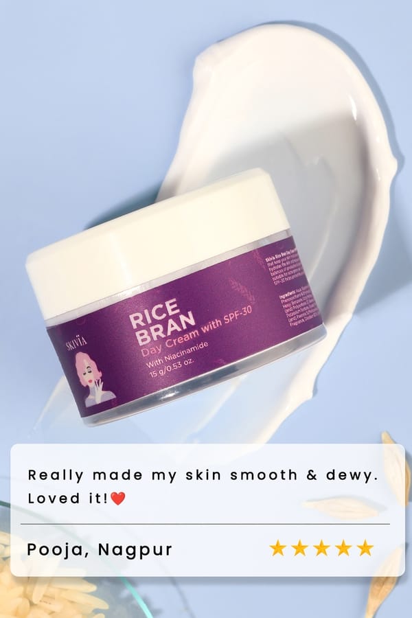Buy Skivia Rice Bran Mini Day Cream with SPF-30 & Niacinamide - 15 g ...